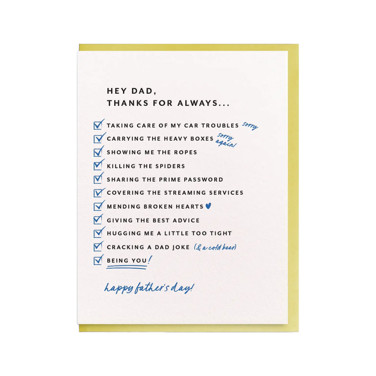 Dad List Father's Day Card – Read Between The Lines®